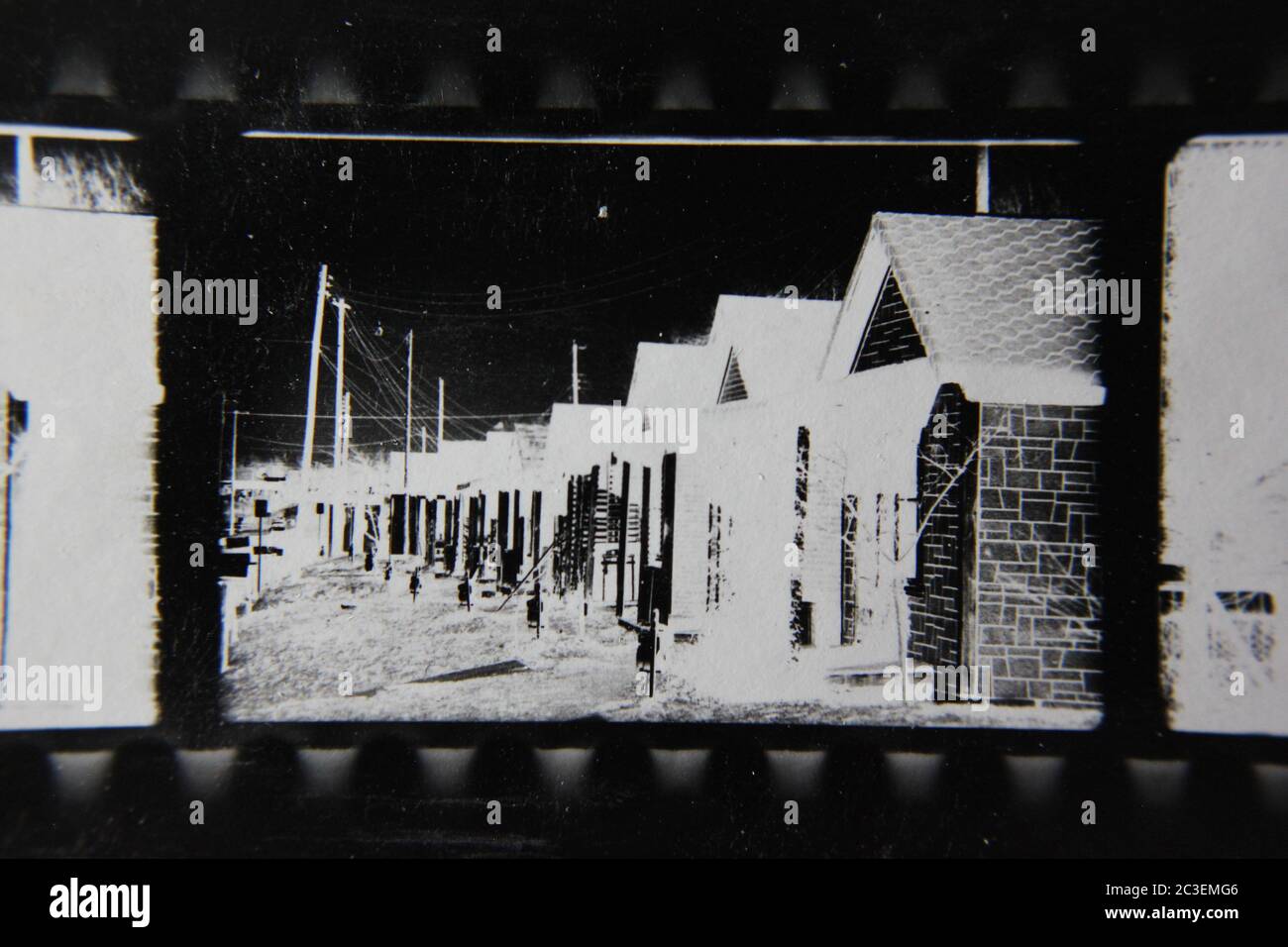 Fine 70s vintage contact print black and white extreme photography of a ...