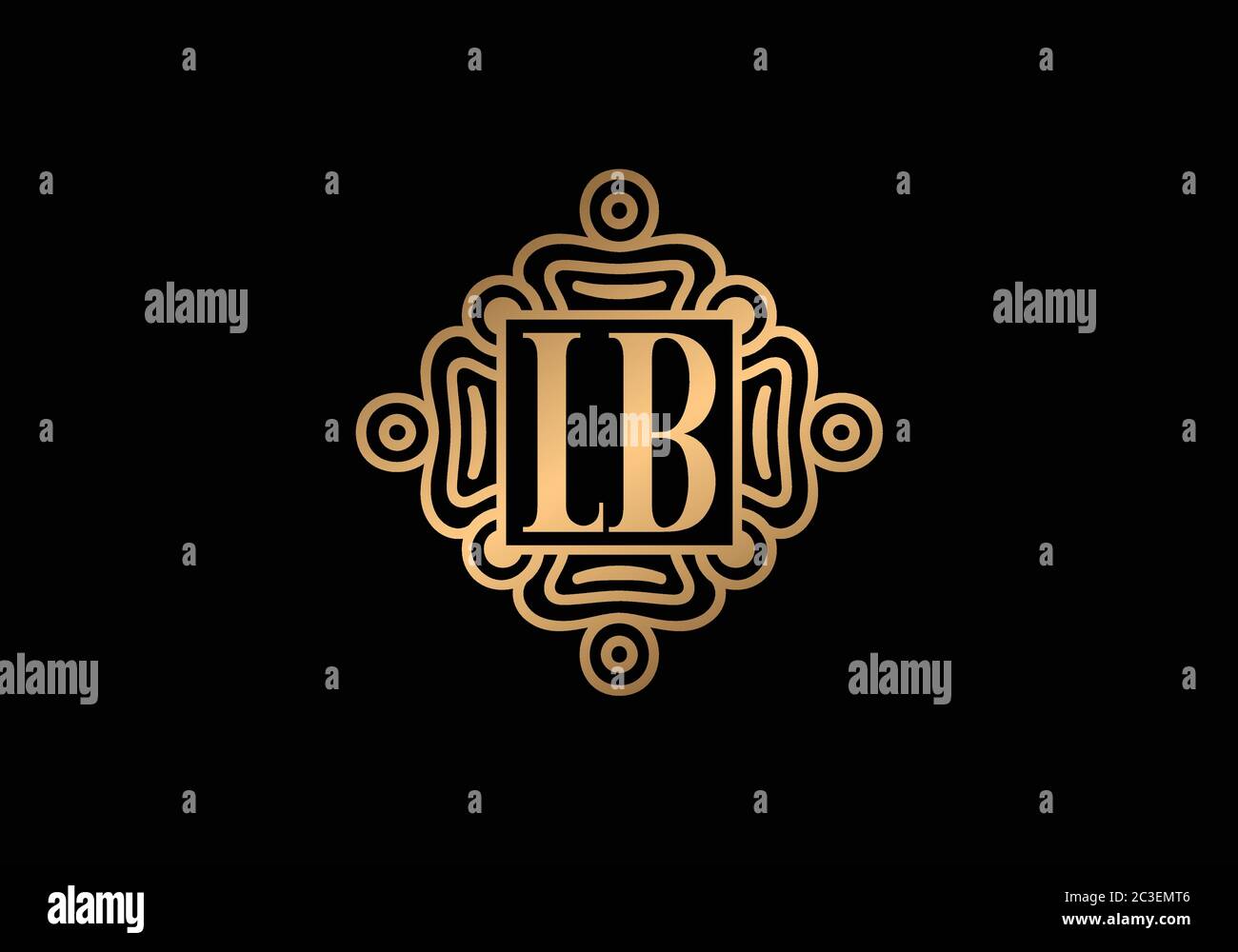Initial Monogram Letter LB Logo Design Vector Template. L B Letter Logo ...