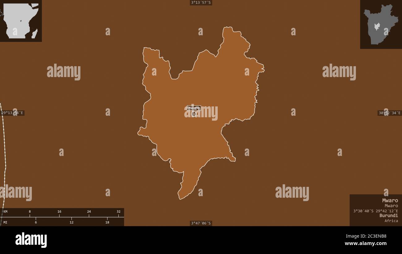 Mwaro, province of Burundi. Patterned solids with lakes and rivers ...