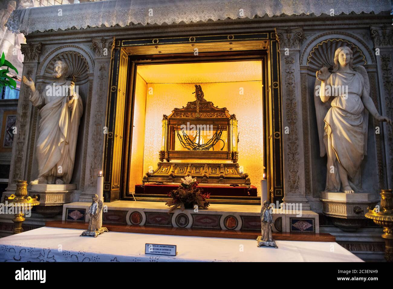 Chains of Saint Peter inside the Basilica of San Pietro in Vincoli or ...