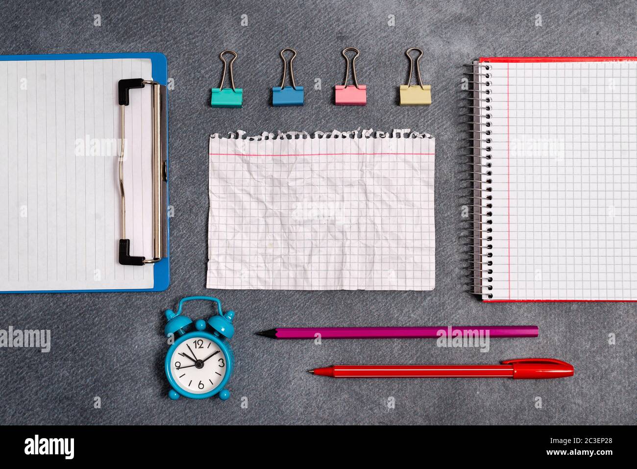 Paper Accesories With Digital Smartphone Arranged On Different ...