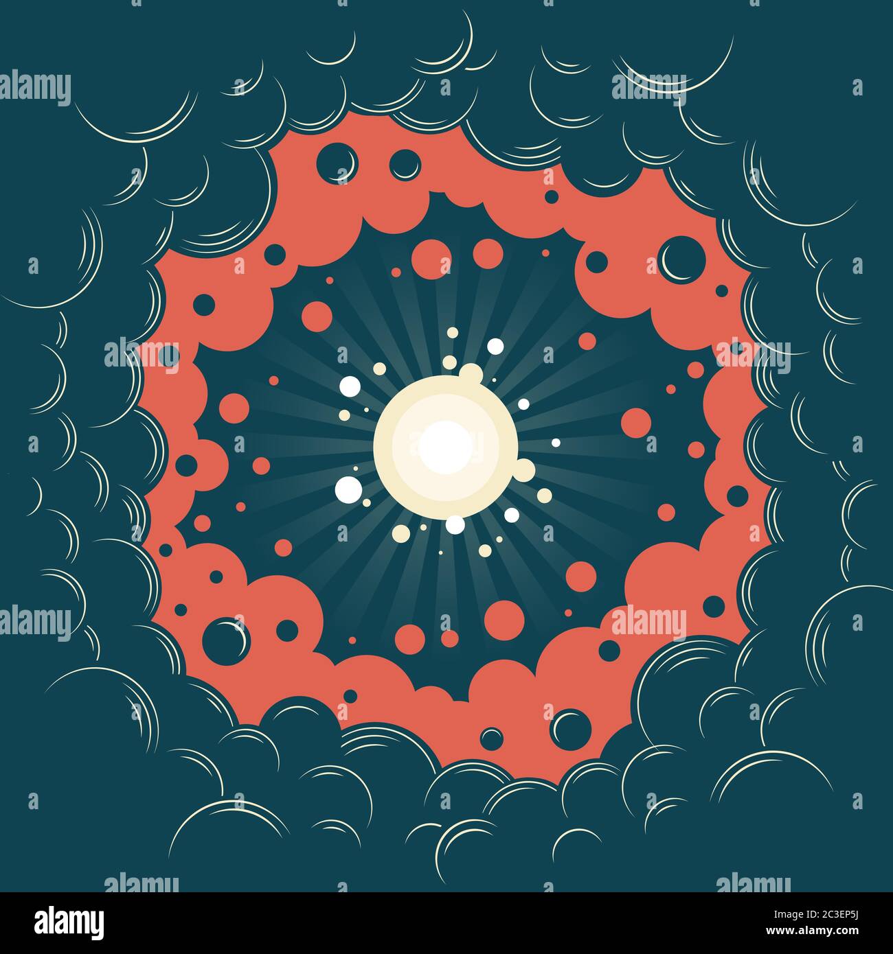 Portal to the sky Stock Vector Images - Alamy