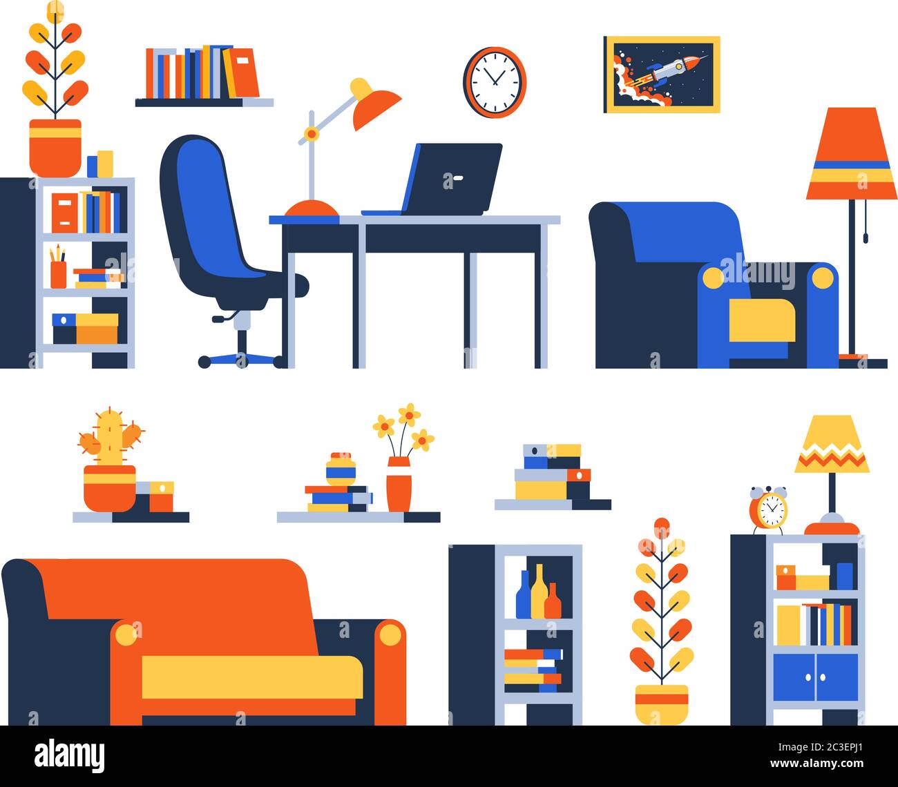 Accessories on a table Stock Vector Images - Alamy