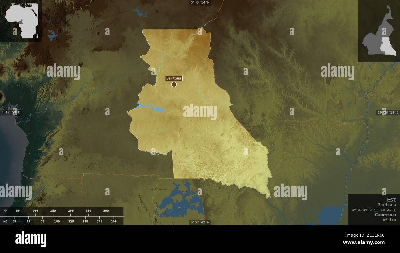 Cameroon map lakes hi-res stock photography and images - Alamy