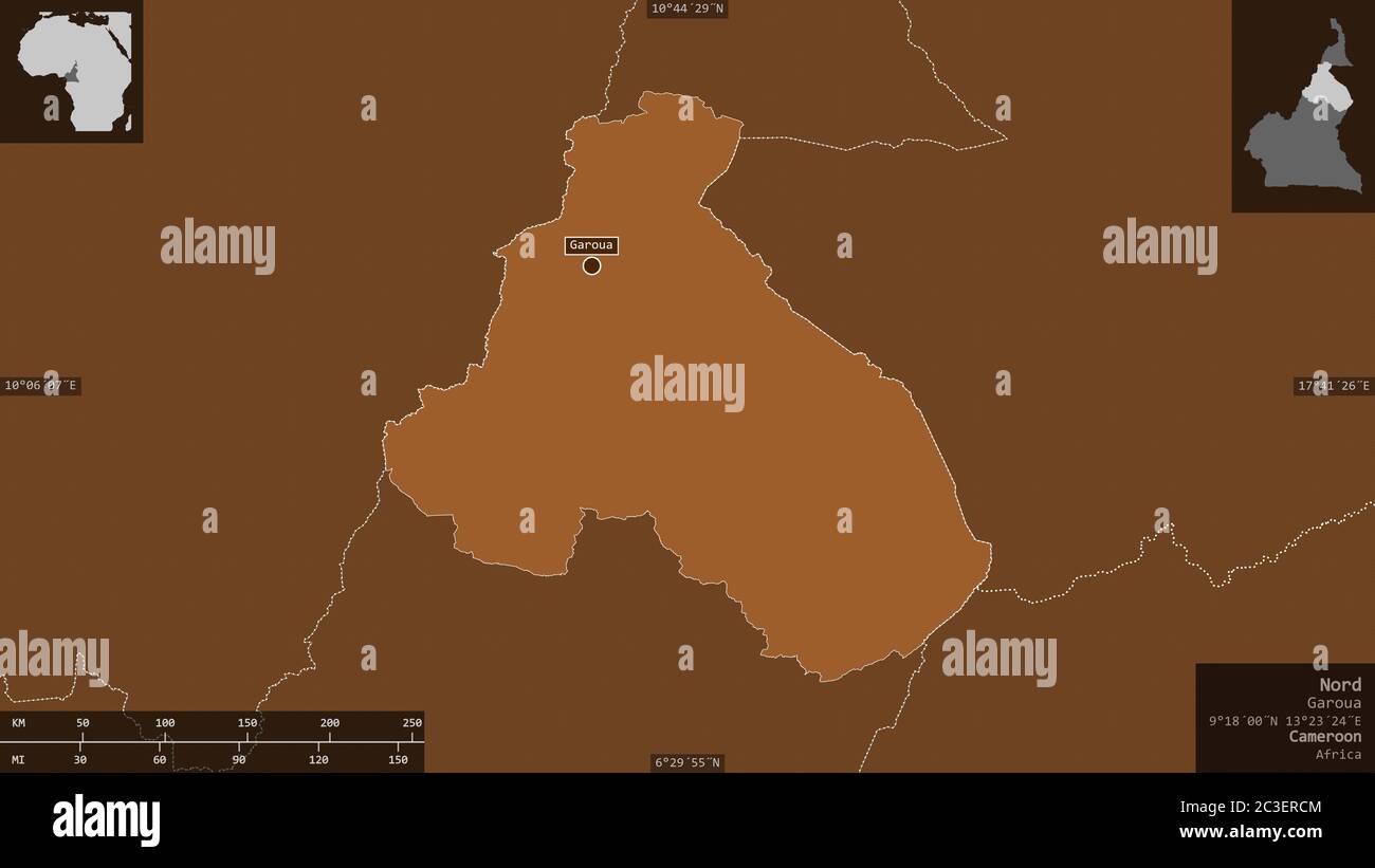 Cameroon map lakes hi-res stock photography and images - Alamy