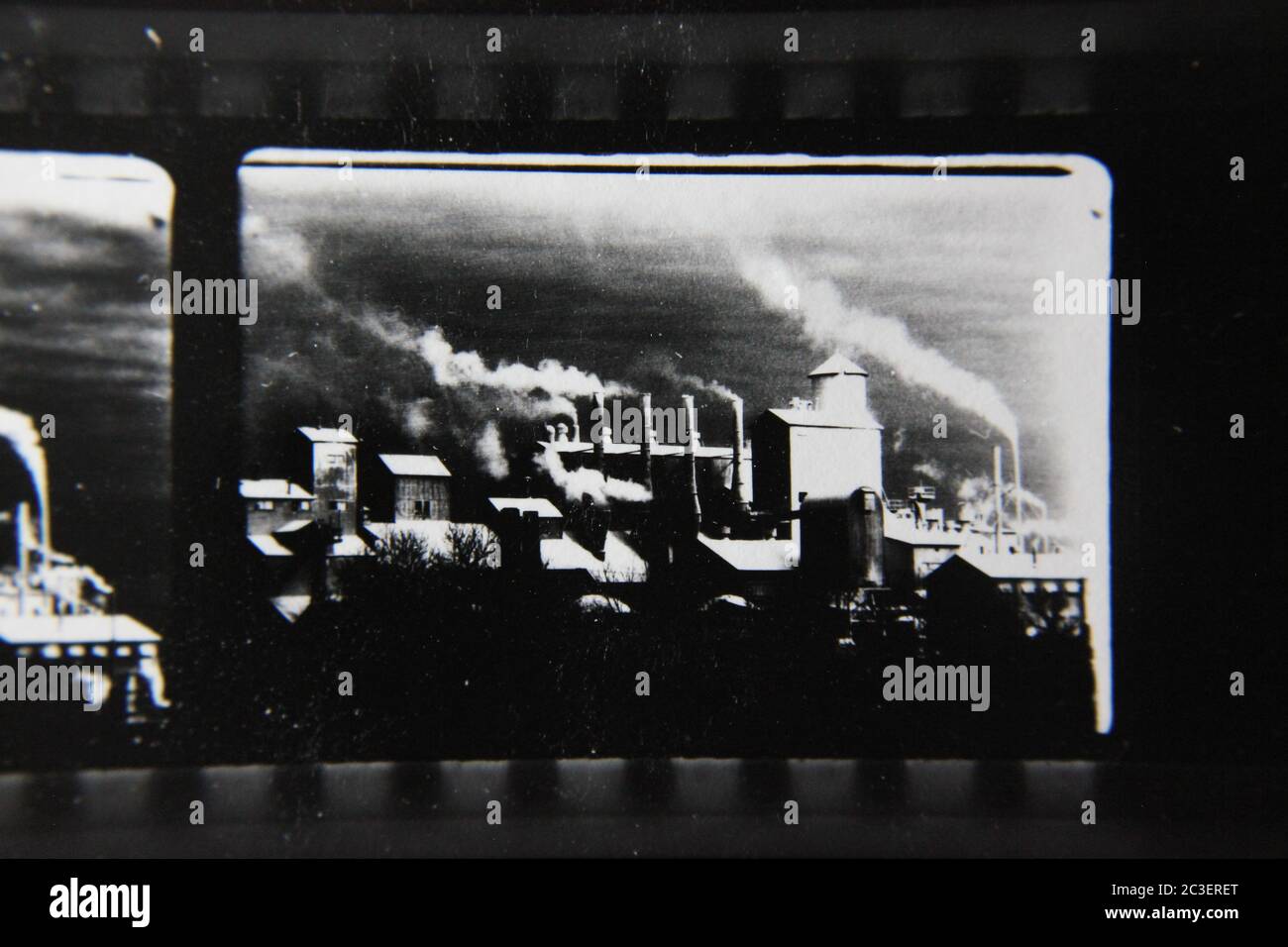 Fine 70s vintage contact print black and white extreme photography of a ...