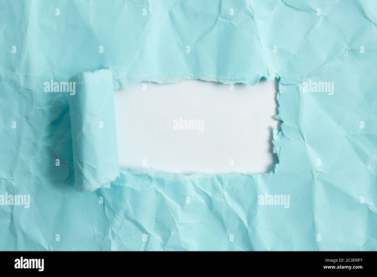 Rolled Ripped Torn Cardboard Placed Above A Wooden Classic Table ...