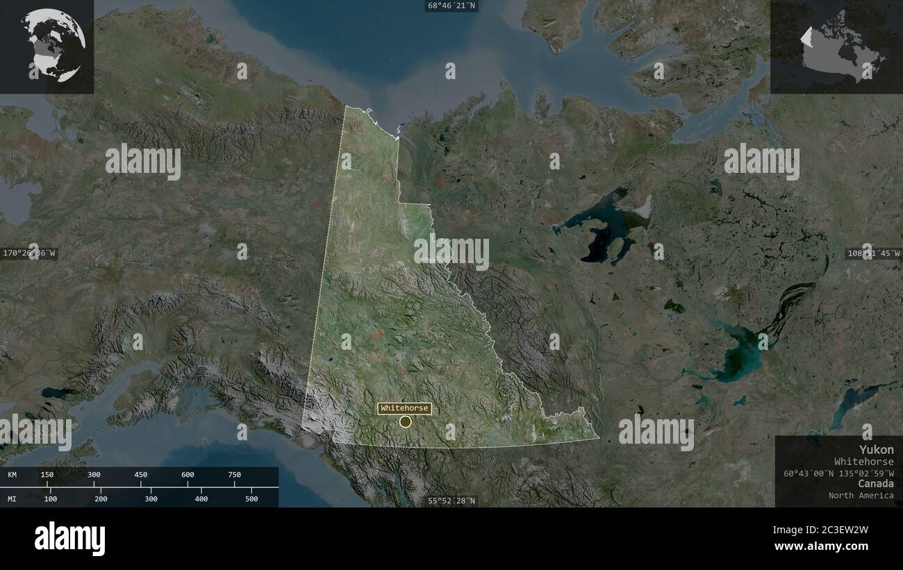 Yukon map satellite geography hi-res stock photography and images - Alamy
