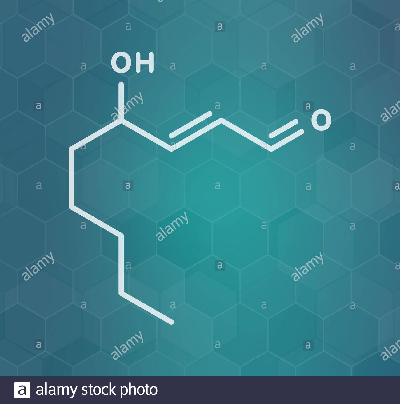 4 Hydroxynonenal Molecule High Resolution Stock Photography and Images ...