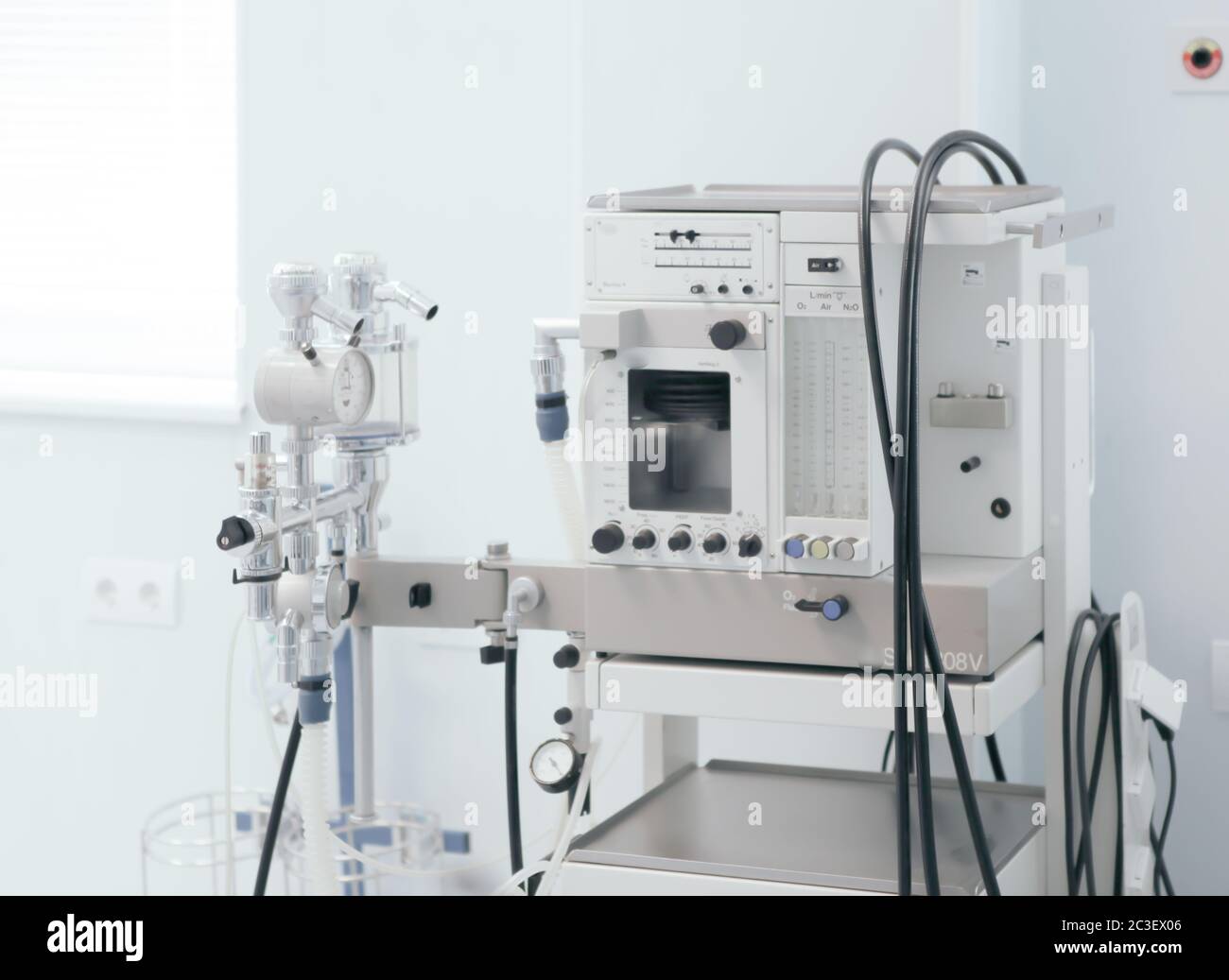 Image of medical ventilator. Hospital respiratory ventilation. Patient ...