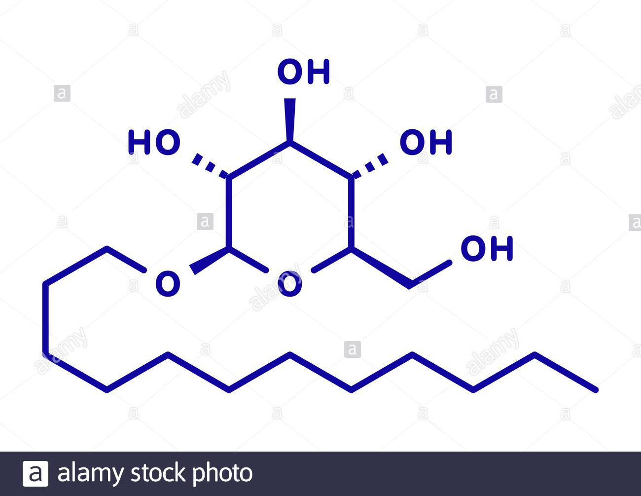 Lauryl Glucoside Non Ionic Surfactant Molecule High Resolution Stock ...