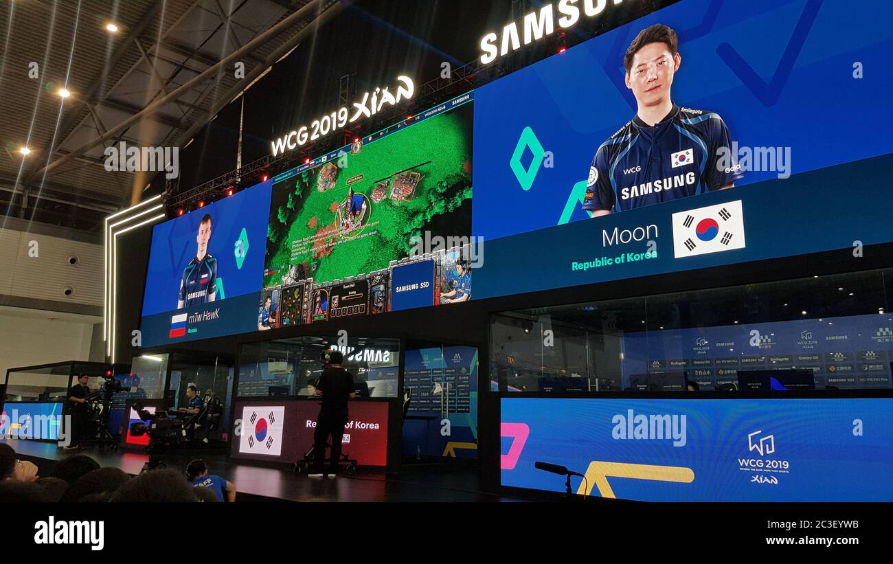 World Cyber Games computer game tournament in Xi'an, China Stock Photo ...