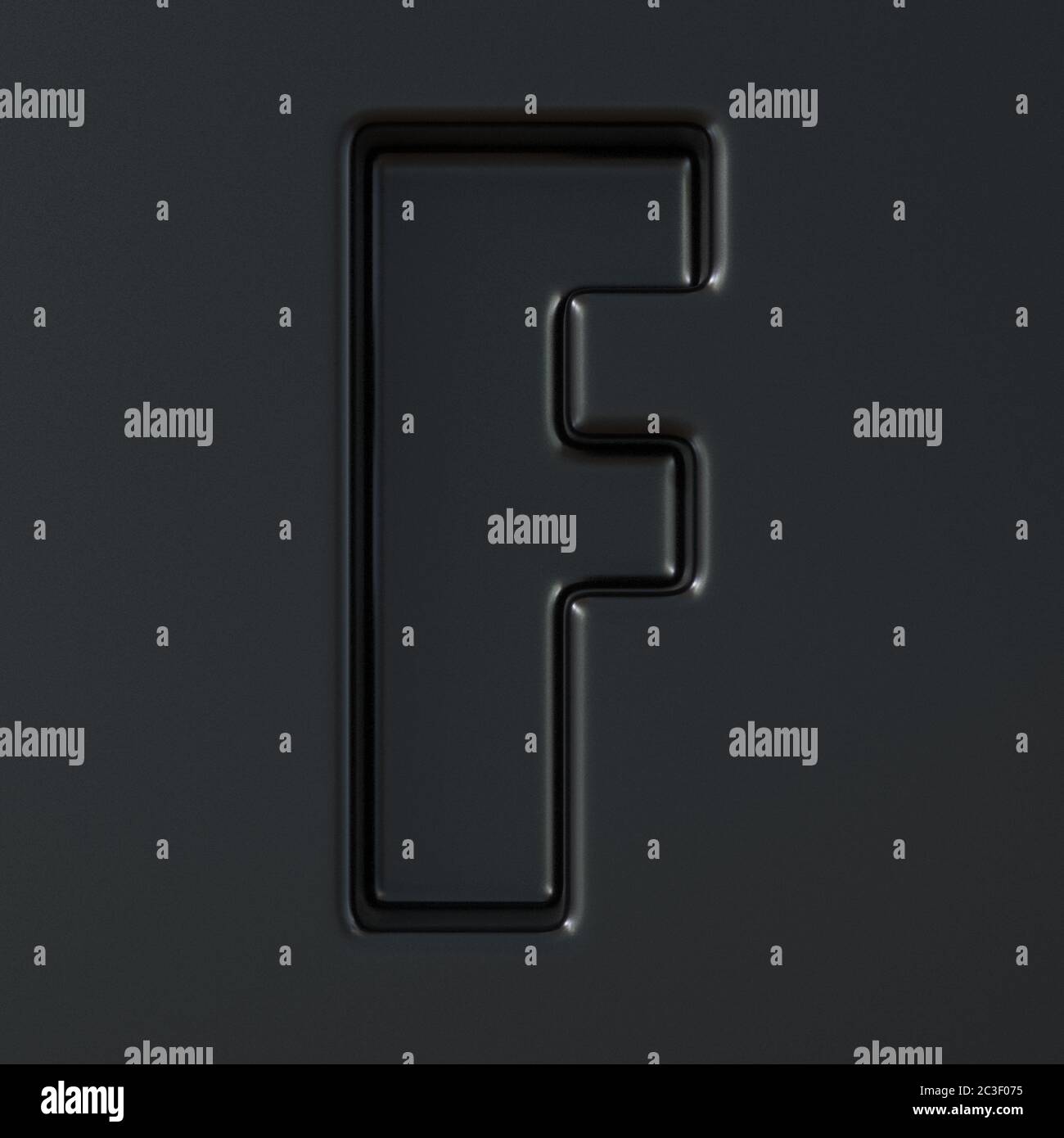 3d black letter f hi-res stock photography and images - Alamy