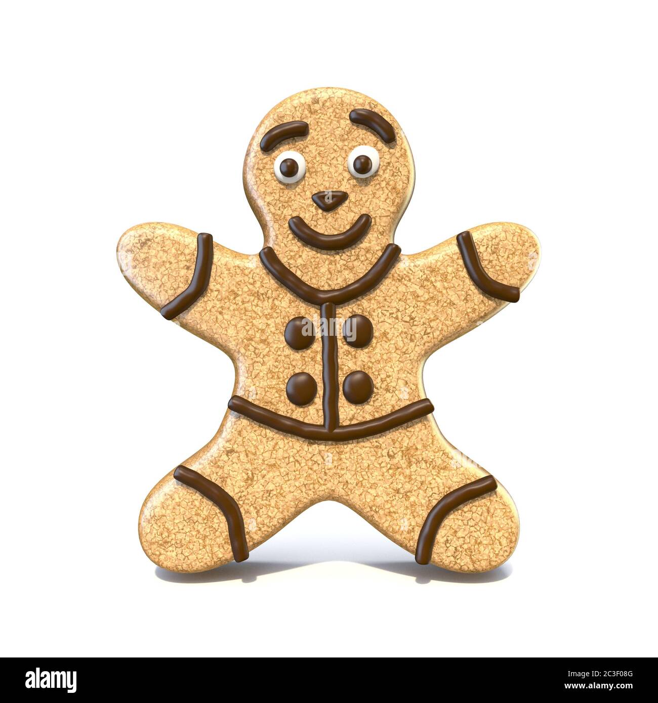 Gingerbread man 3D Stock Photo - Alamy