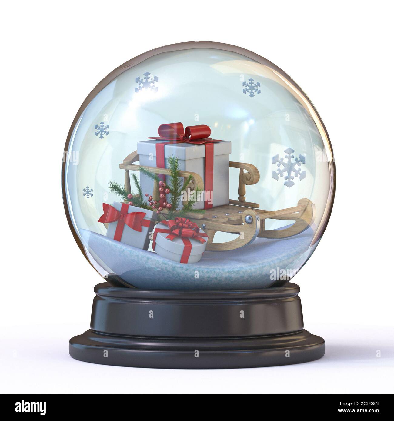 Crystal ball tree snow Cut Out Stock Images & Pictures - Alamy