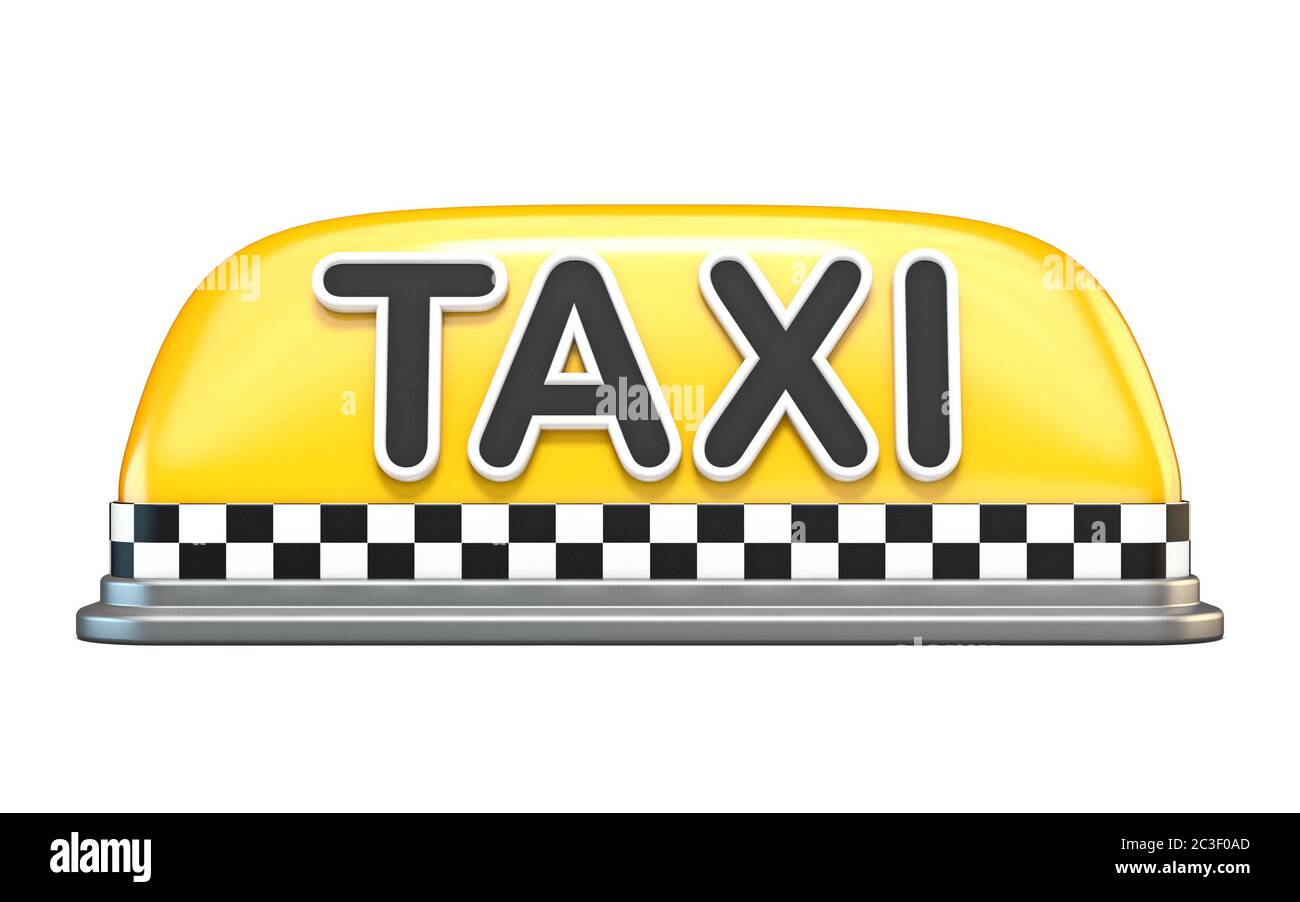 Taxi sign 3D Stock Photo - Alamy