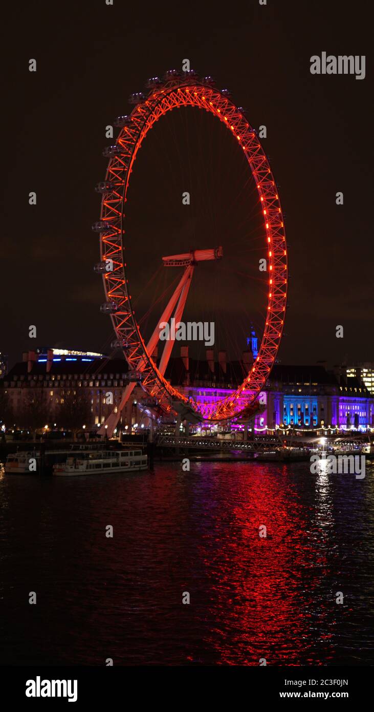 Firework at night on New Years Eve in London, United Kingdom Stock ...