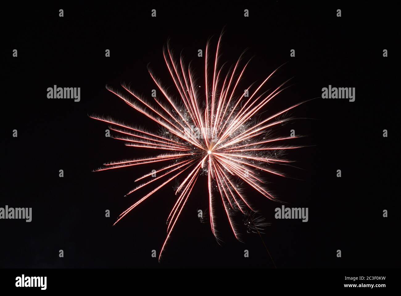 Firework at night on New Years Eve in London, United Kingdom Stock ...