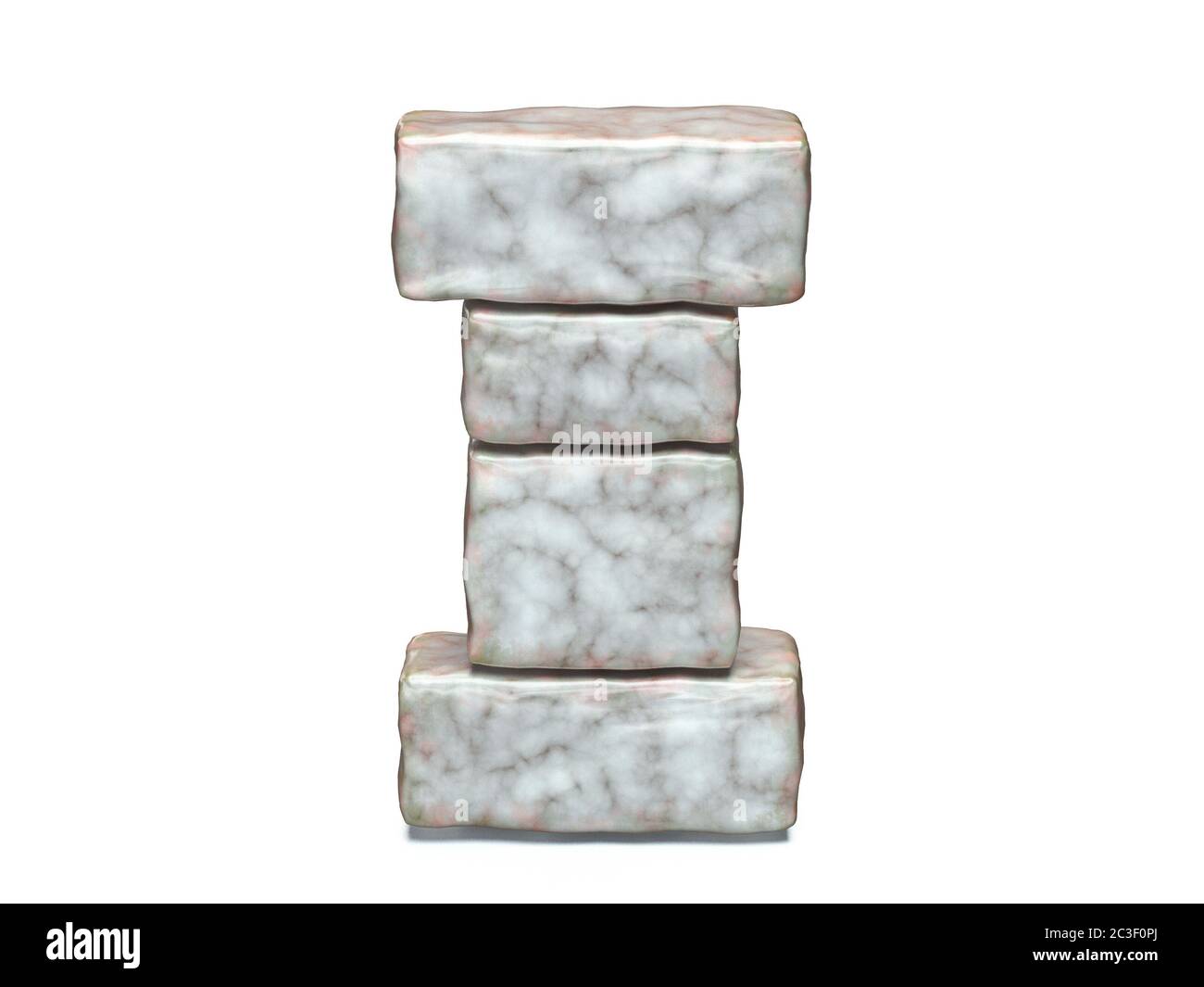 Rock masonry font letter I 3D Stock Photo - Alamy