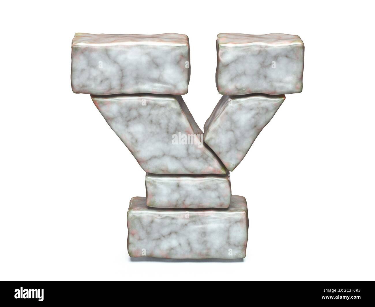 Rock masonry font letter Y 3D Stock Photo - Alamy
