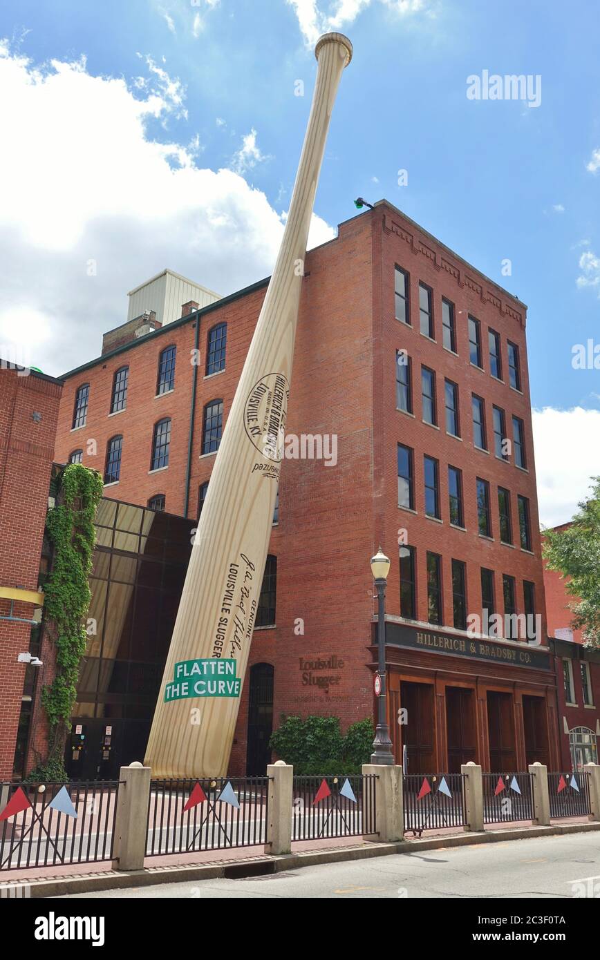 LOUISVILLE, KY -30 MAY 2020- View of the Louisville Slugger Museum ...