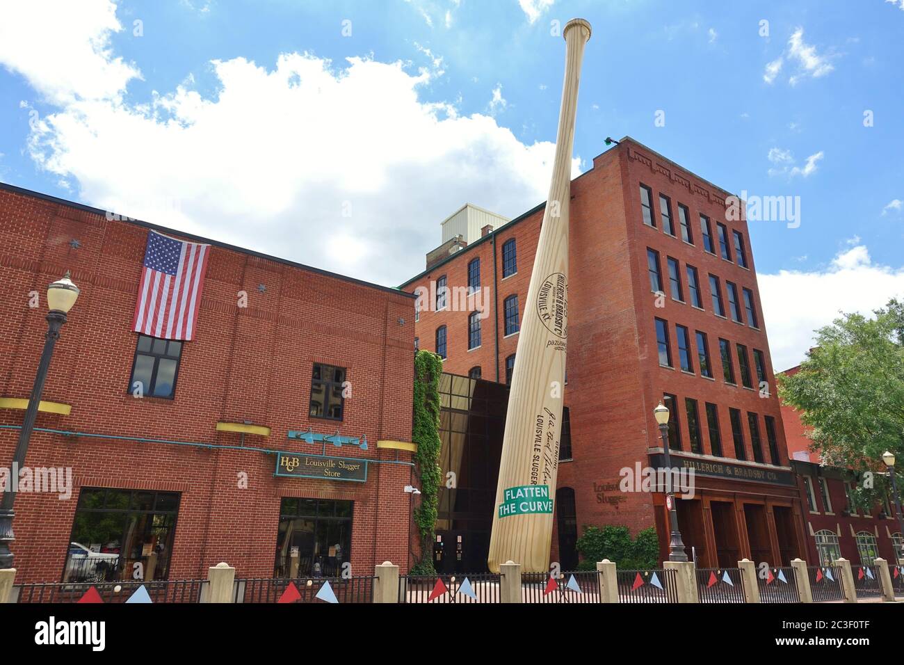 LOUISVILLE, KY -30 MAY 2020- View of the Louisville Slugger Museum ...