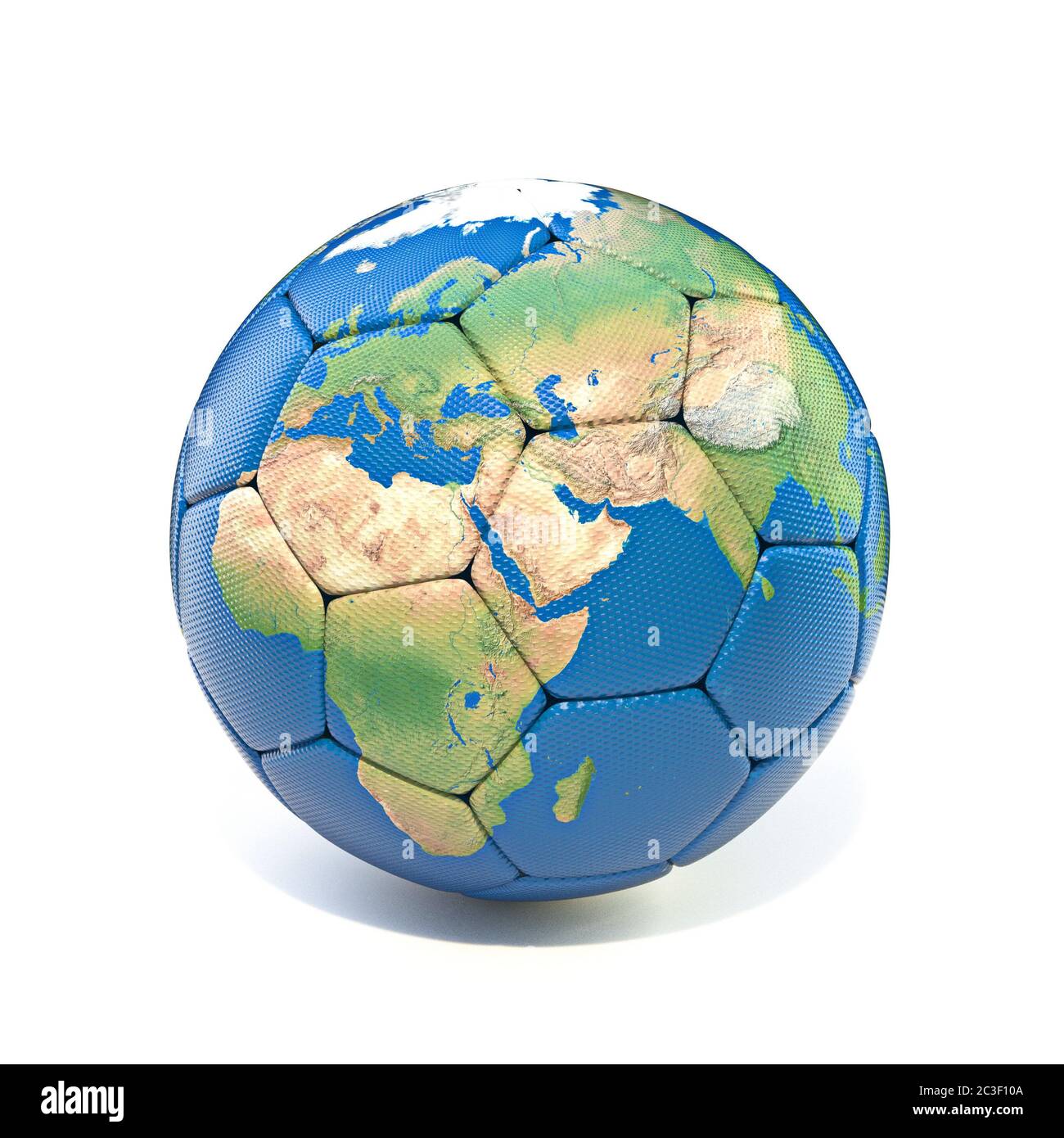 Earth soccer ball 3D Stock Photo - Alamy