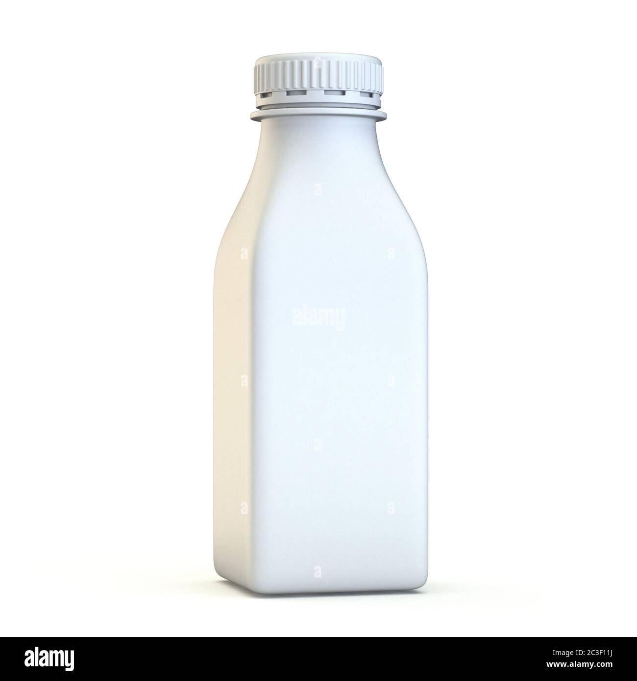 Square plastic bottle with lid Vertical 3D Stock Photo - Alamy