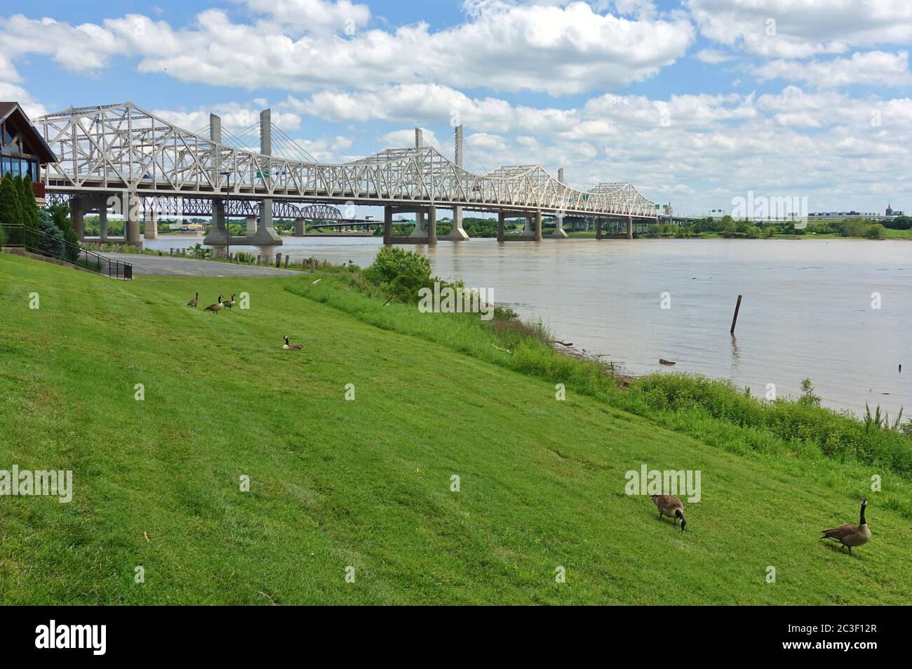 LOUISVILLE, KY -30 MAY 2020- View of the landmark Abraham Lincoln ...