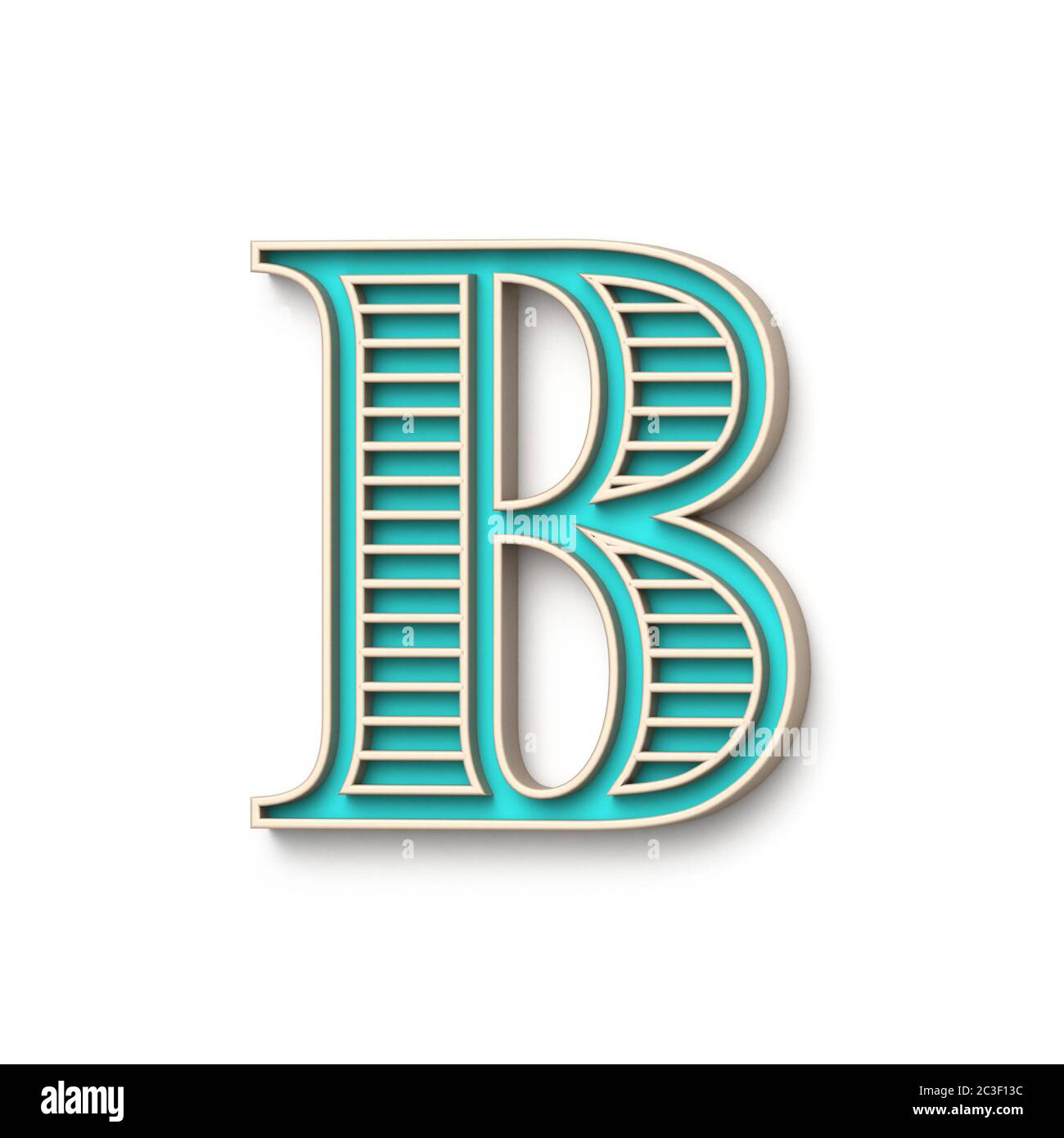 Classic old fashioned font Letter B 3D Stock Photo - Alamy
