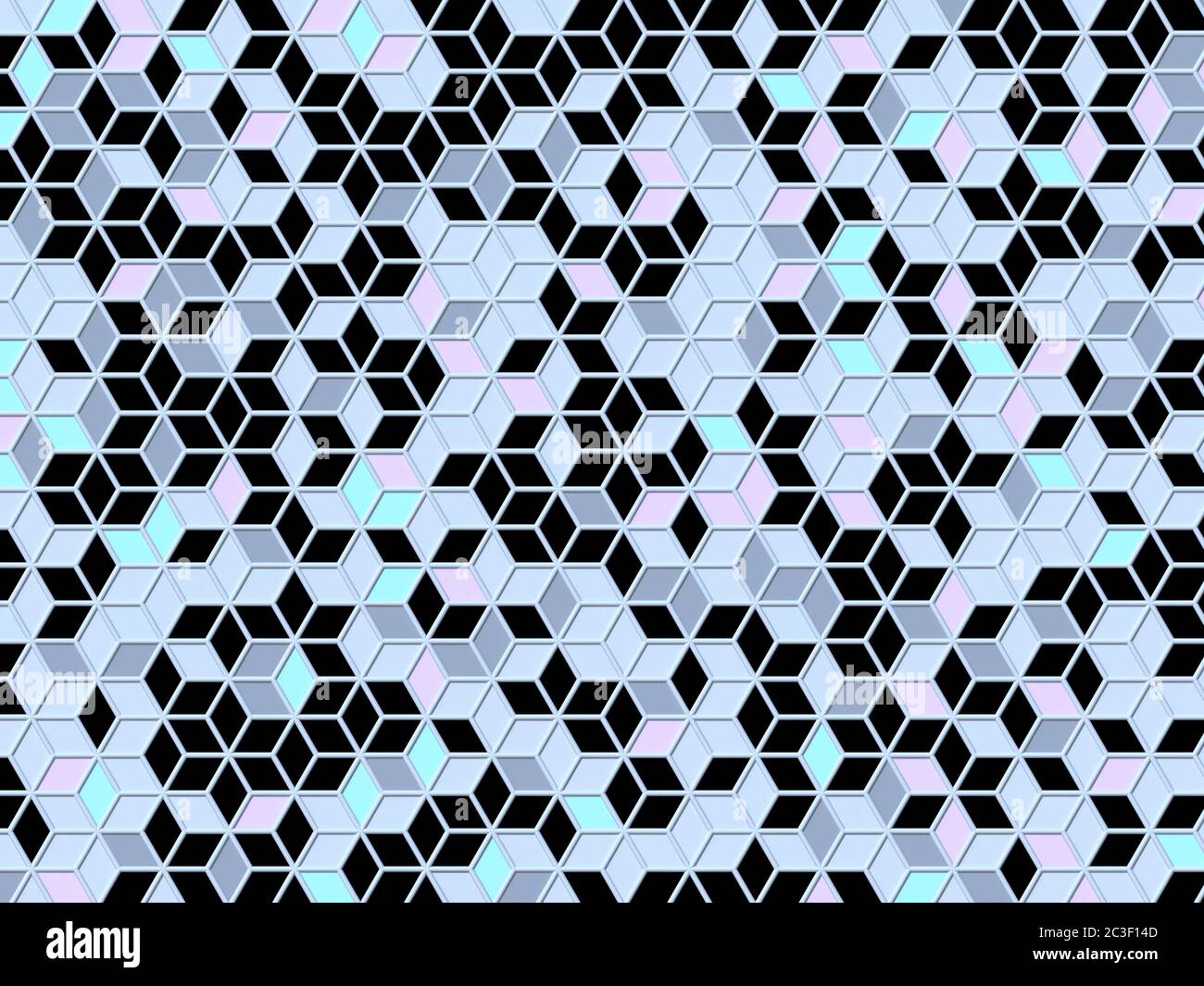 Abstract geometric four pastel color Chaotic rhombus lattice background ...