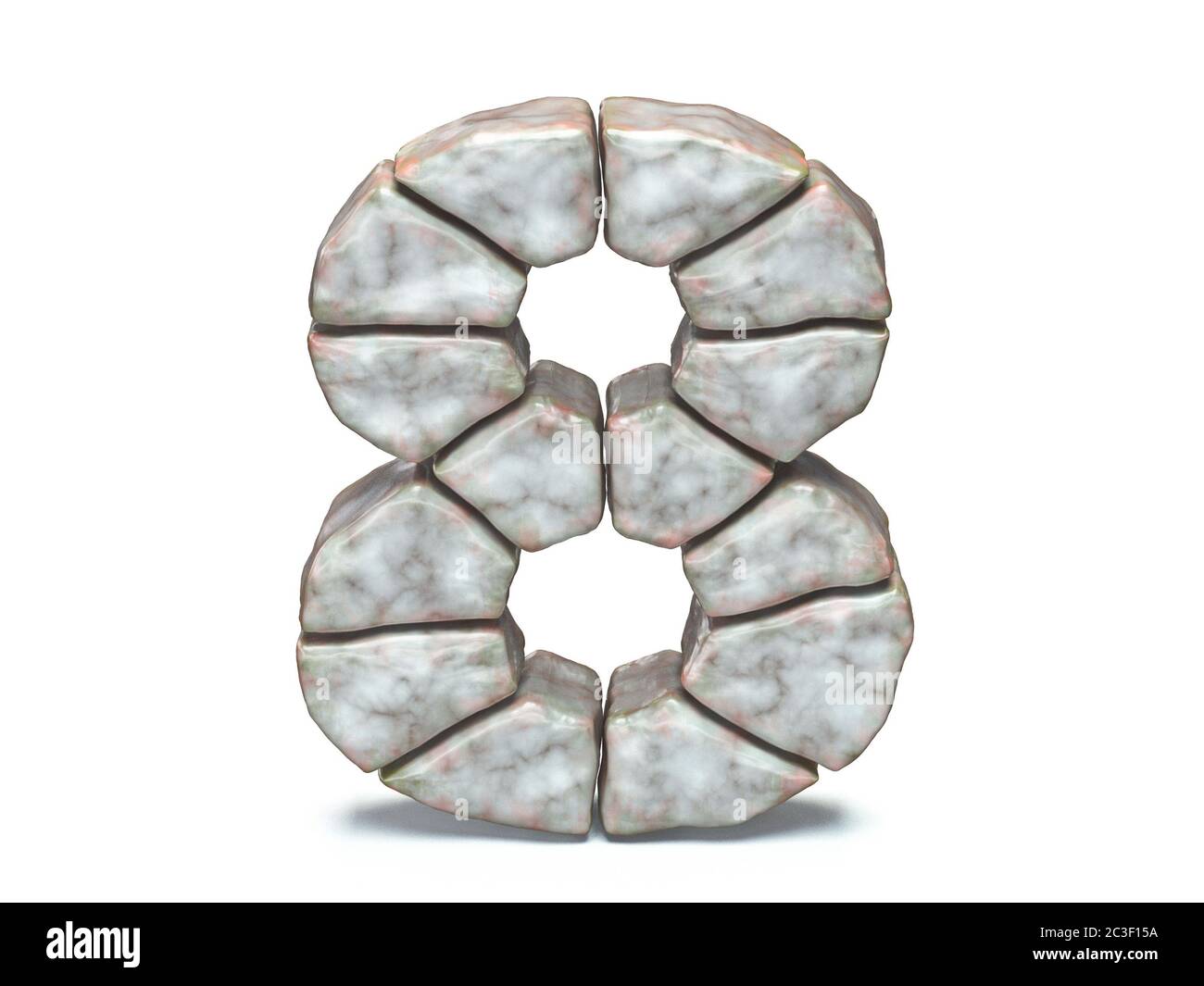 Rock masonry font Number 8 EIGHT 3D Stock Photo - Alamy