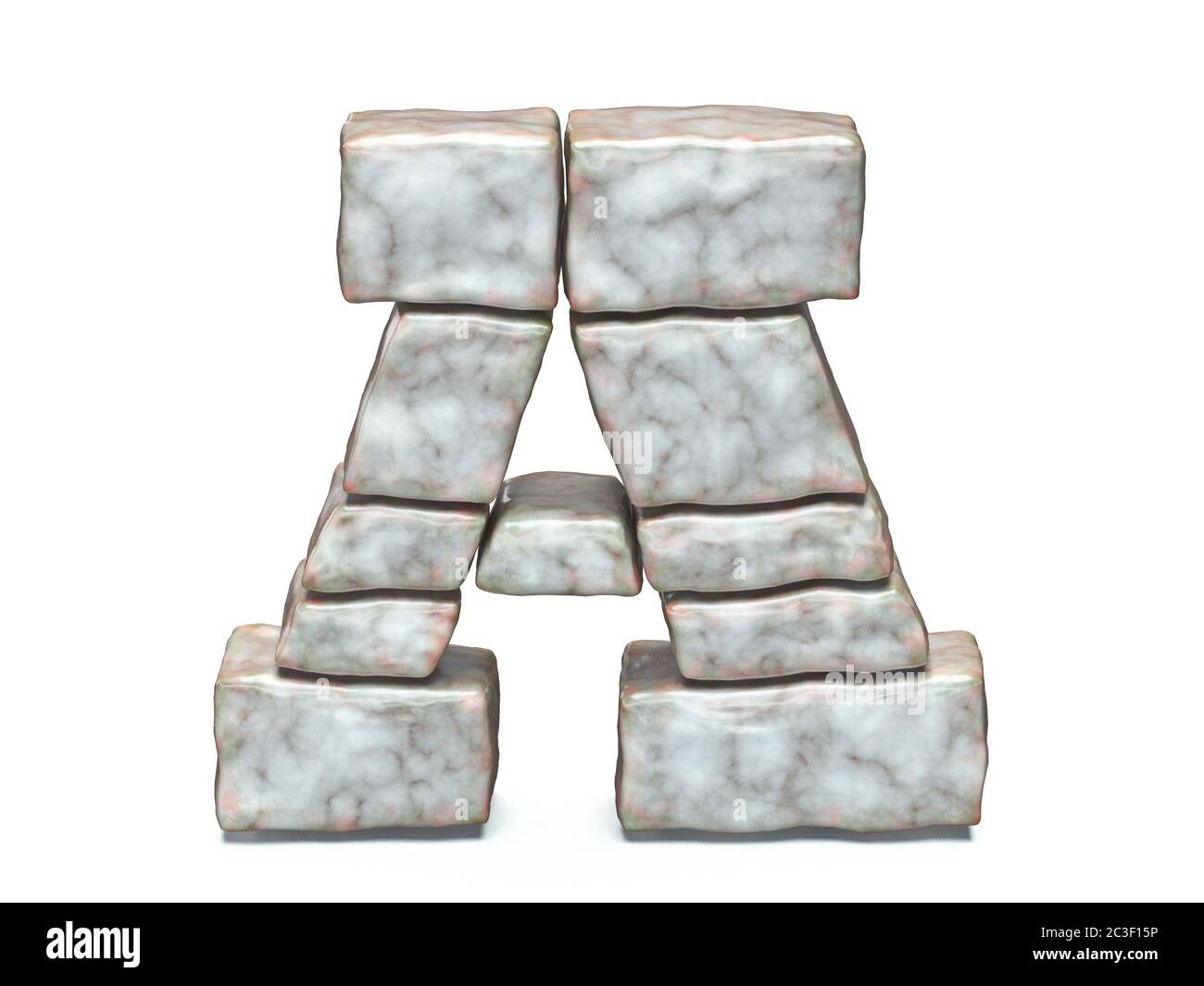 Rock masonry font letter A 3D Stock Photo - Alamy