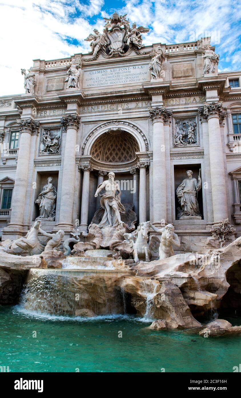 Trevi Fountain is the largest Baroque fountain and most famous ...