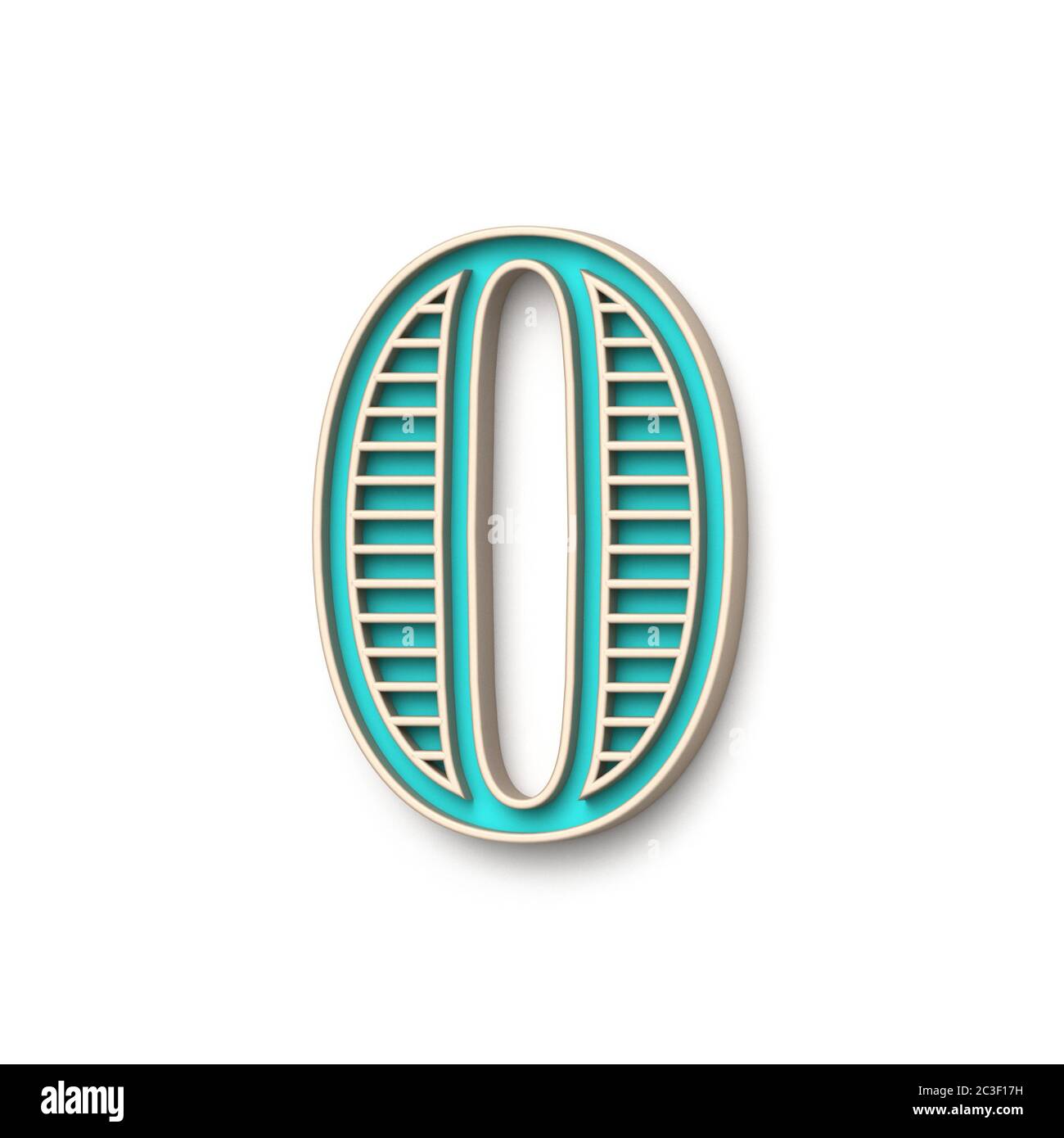 Classic old fashioned font Number 0 ZERO 3D Stock Photo - Alamy