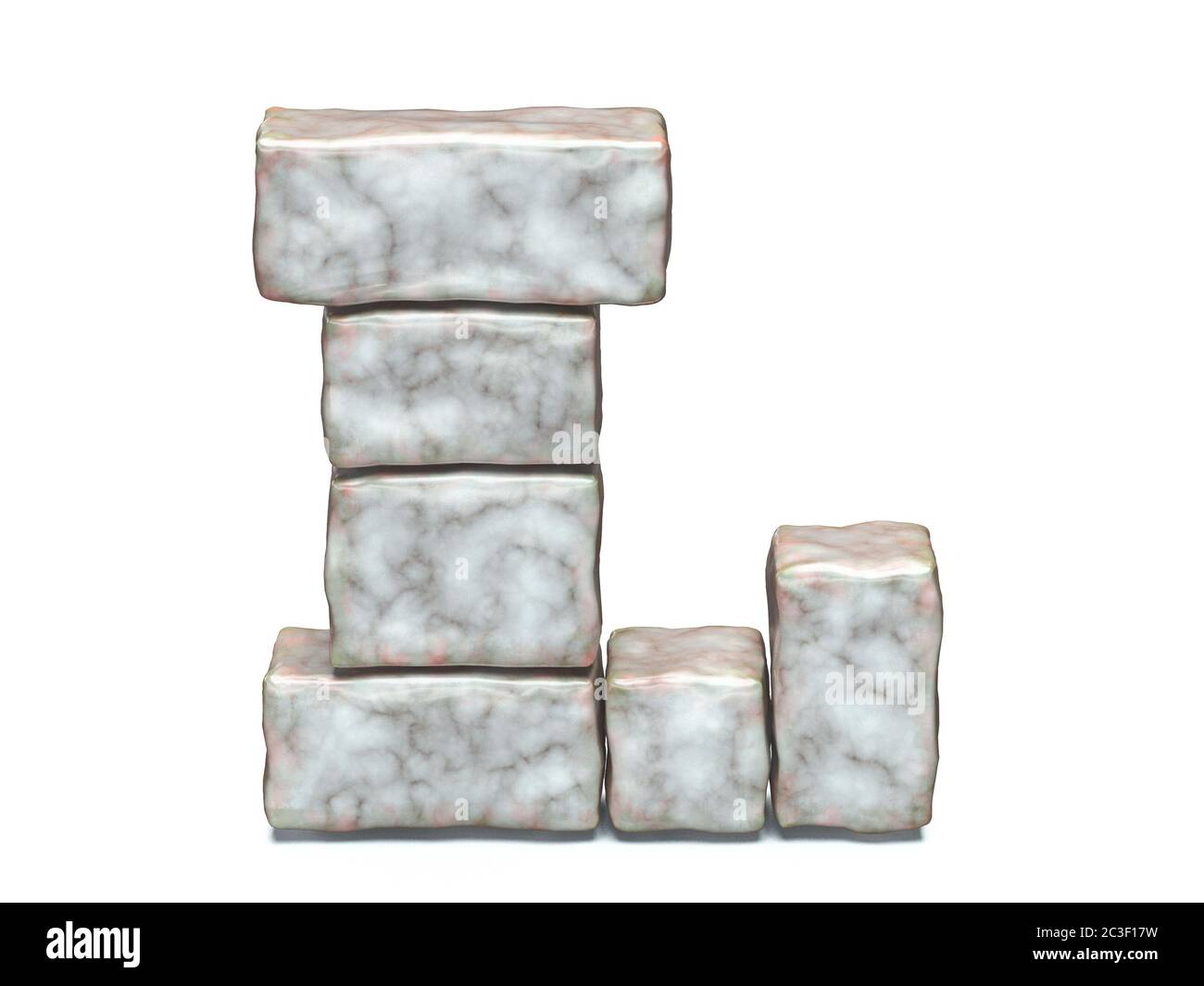 Rock masonry font letter L 3D Stock Photo - Alamy