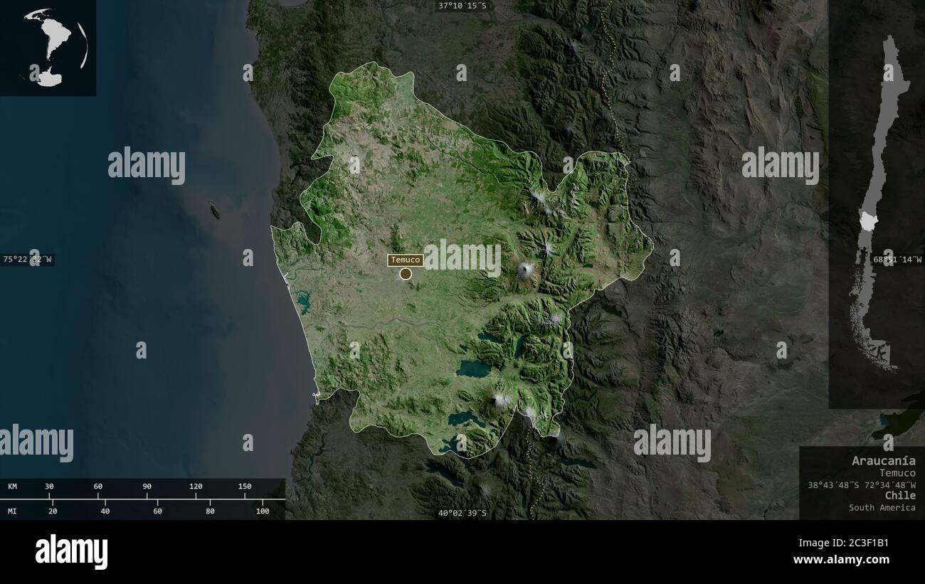 Araucania chile map geography hi-res stock photography and images - Alamy