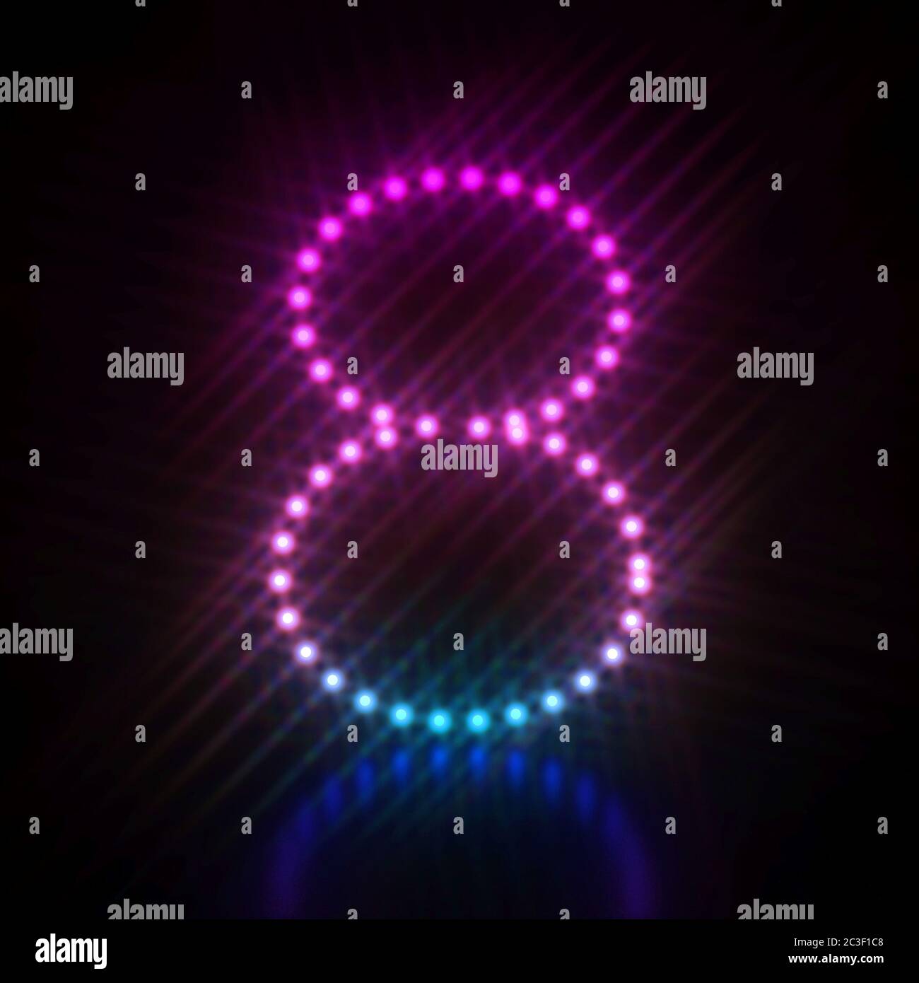 Pink blue dot light font Number 8 EIGHT 3D Stock Photo - Alamy