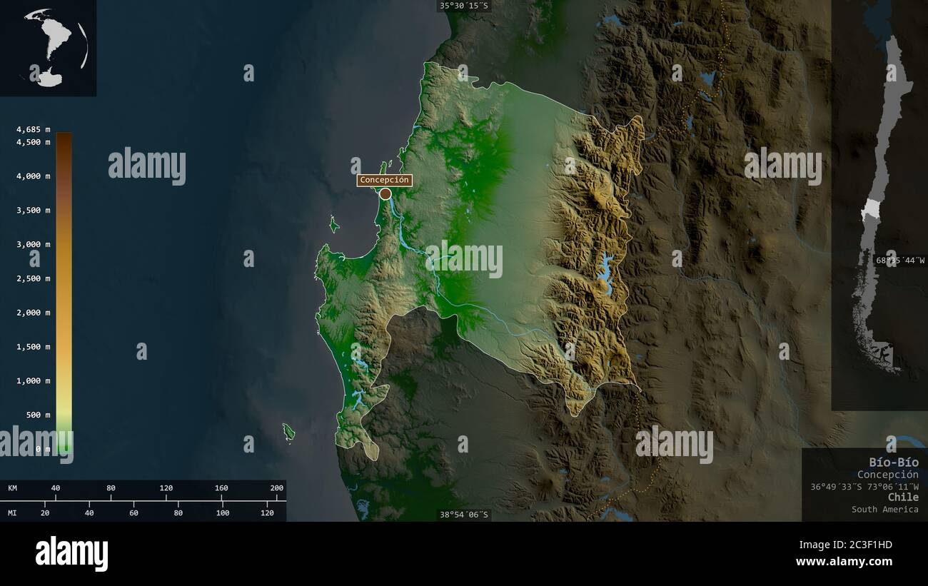 Bio bio chile map geography hi-res stock photography and images - Alamy