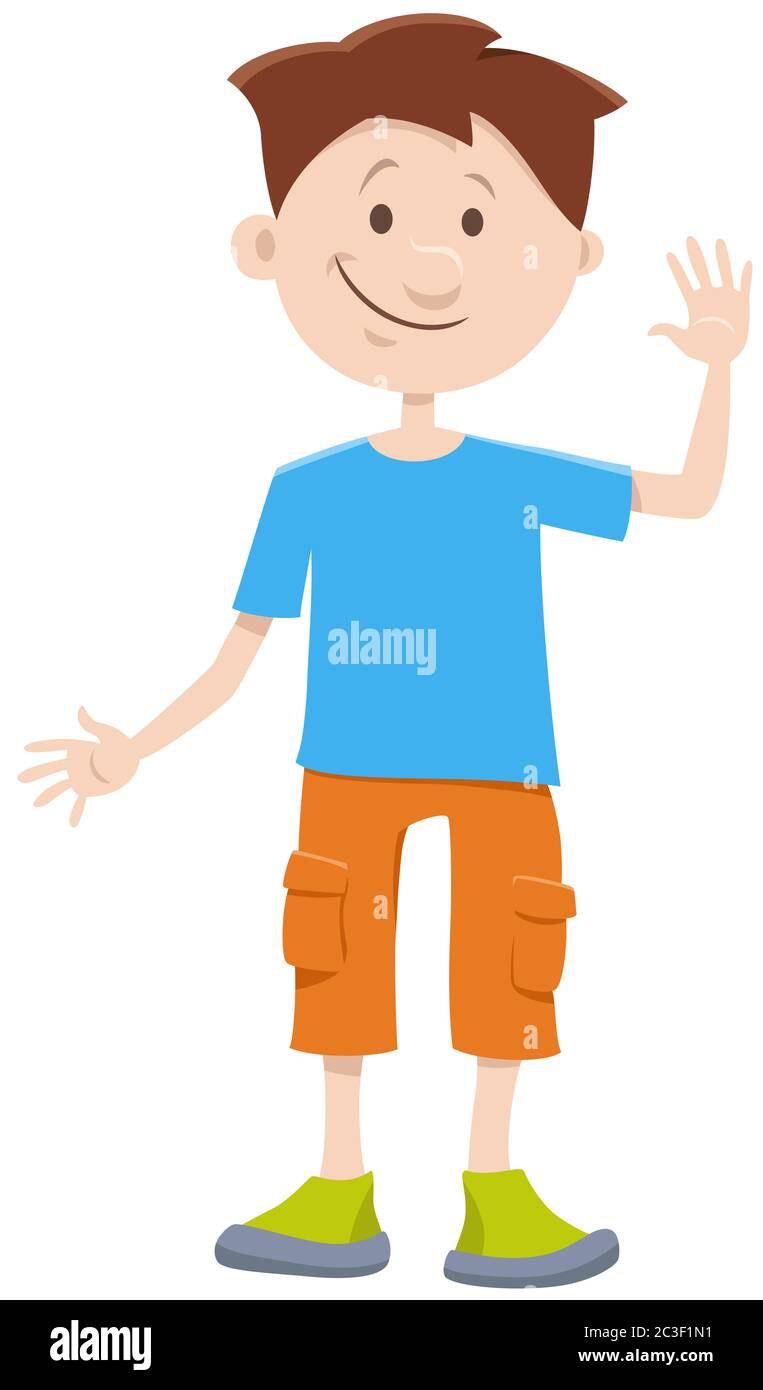 kid boy cartoon comic character Stock Photo - Alamy