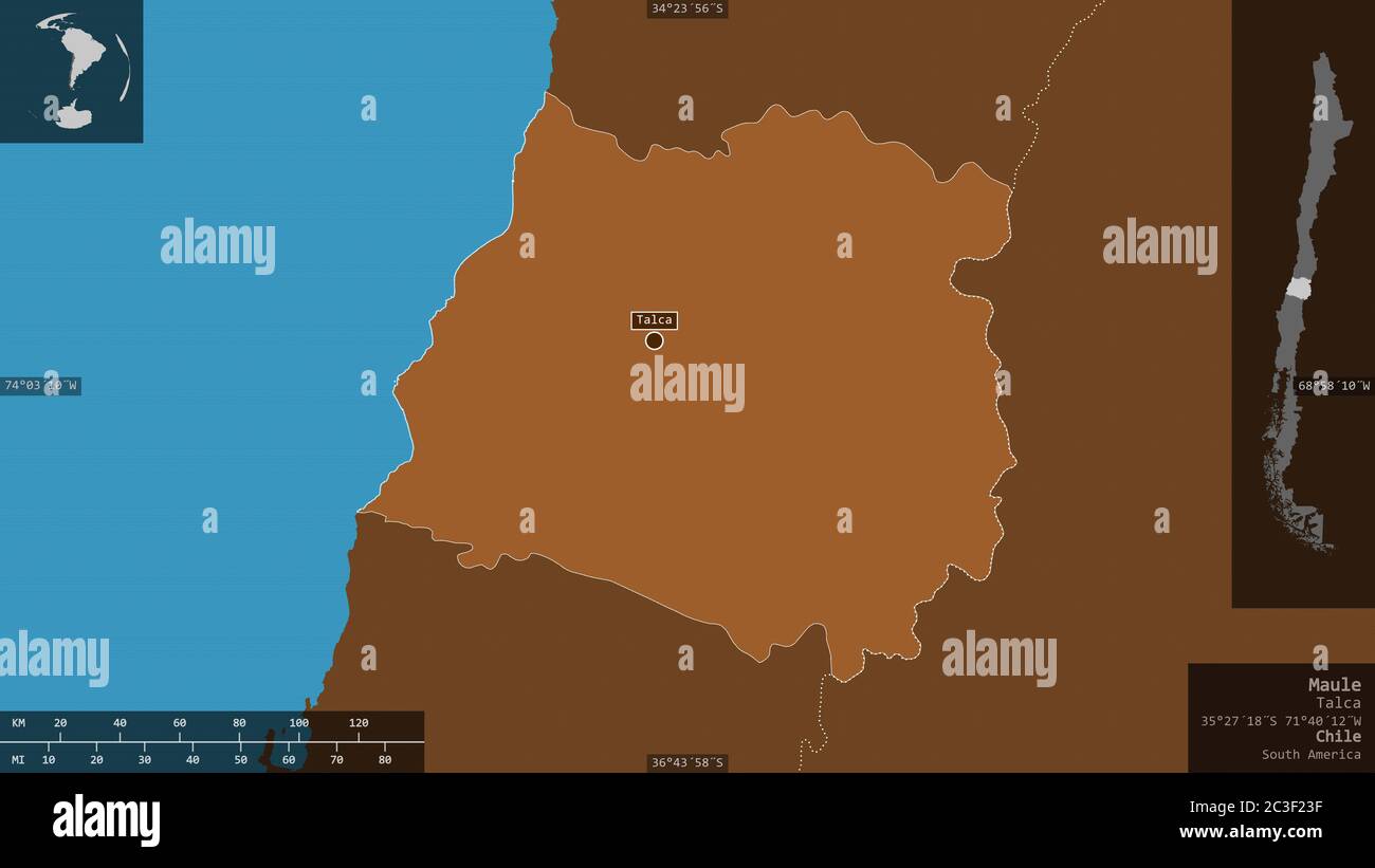 Maule chile map geography hi-res stock photography and images - Alamy