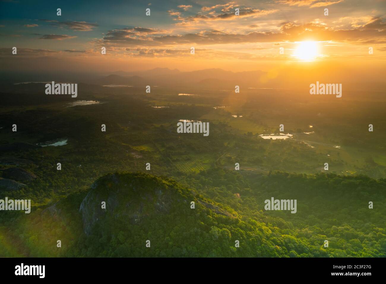 Amazing Birds Eye View. Green Landscape of Sri Lanka. Mountainous Tea ...