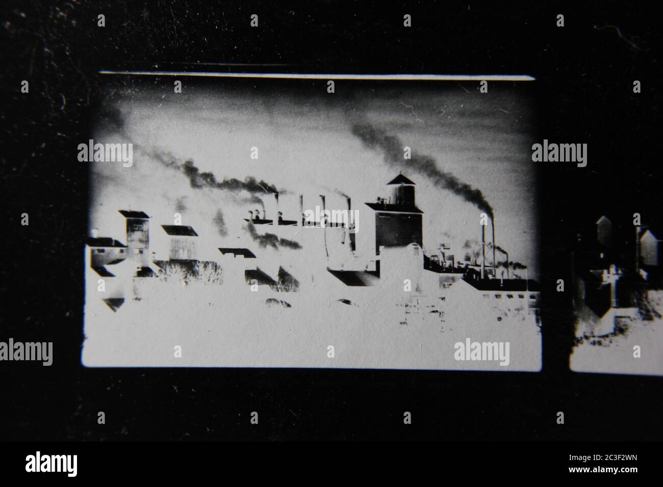 Fine 70s vintage contact print black and white extreme photography of a ...