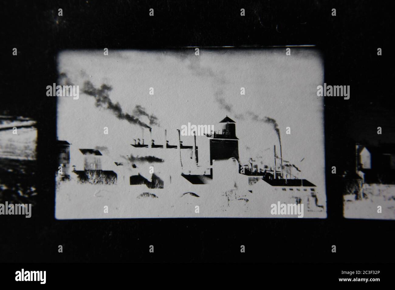 Fine 70s vintage contact print black and white extreme photography of a ...