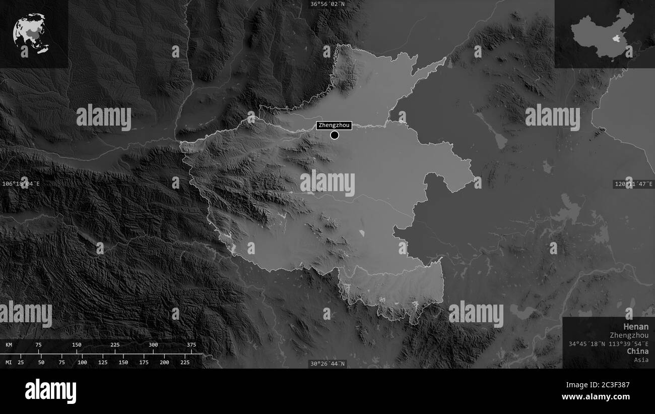 Henan province map Black and White Stock Photos & Images - Alamy