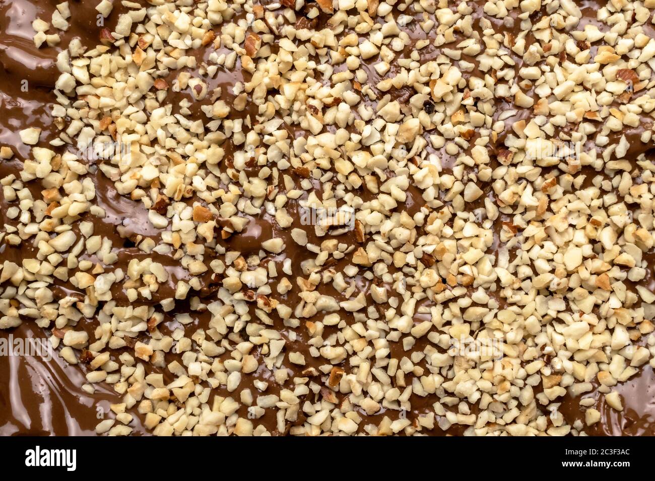 Chocolate cream with chopped hazelnut Stock Photo - Alamy