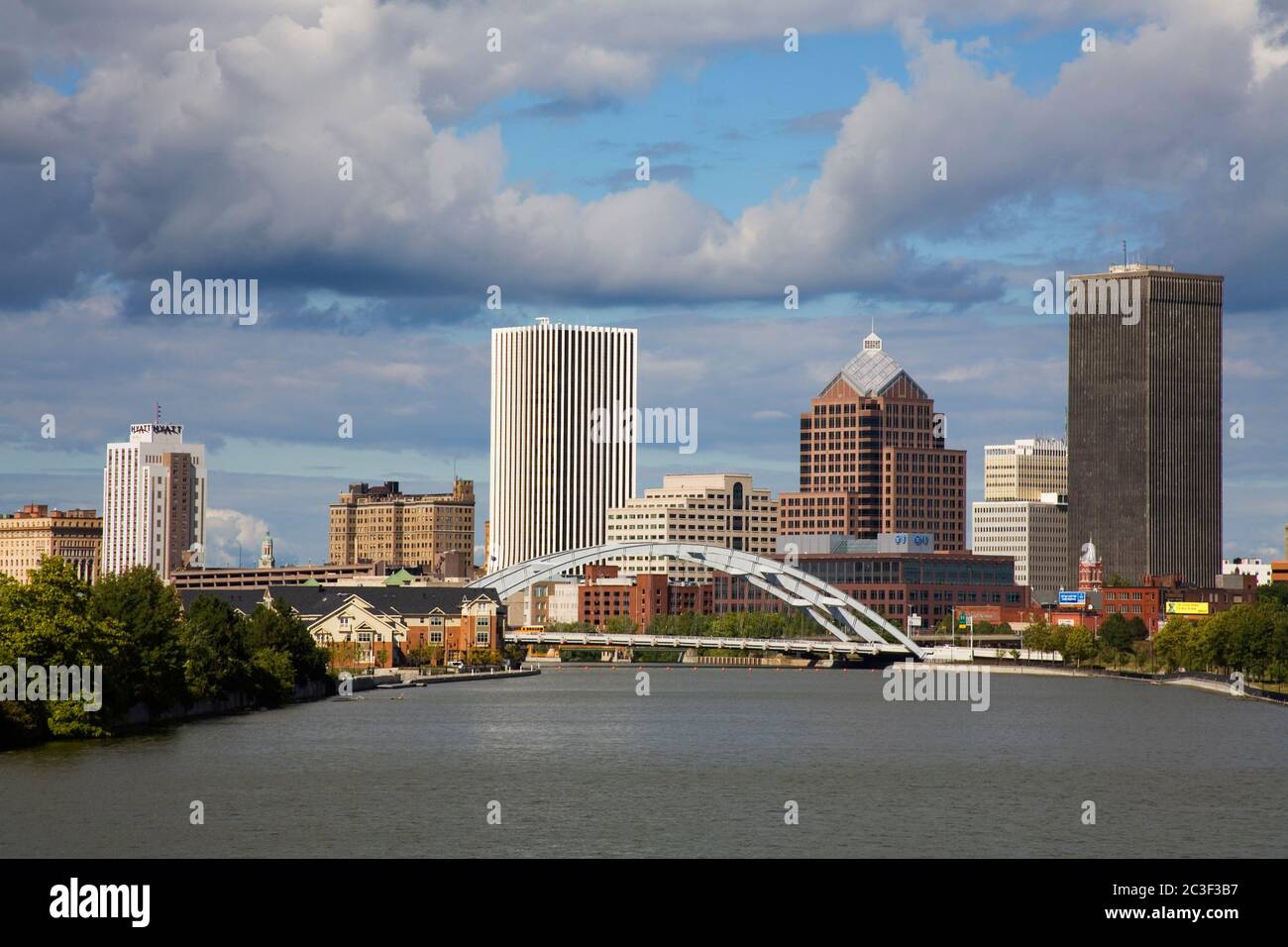 Genesee River & Skyline, Rochester, New York State, USA Stock Photo - Alamy