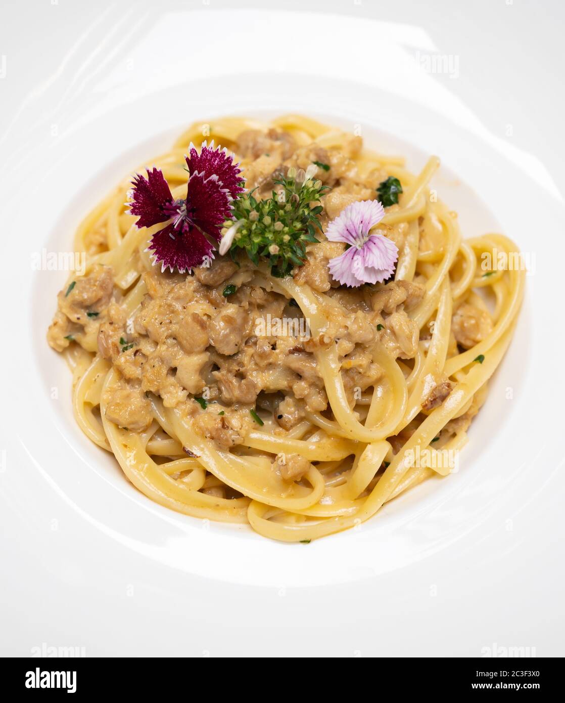 Spaghetti Cabonara pasta Stock Photo - Alamy