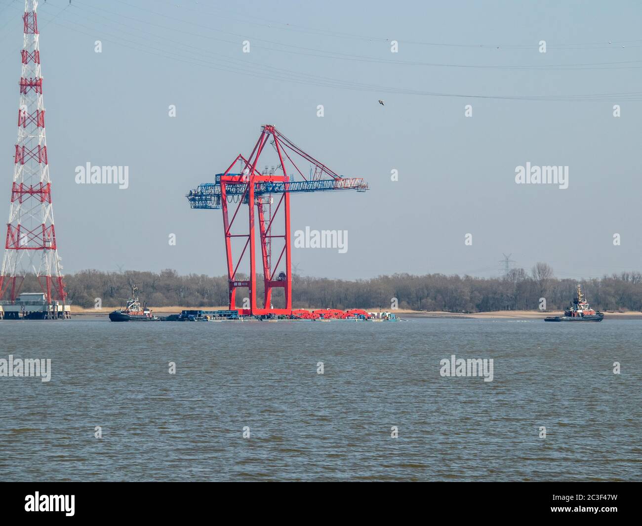 container loading bridge Stock Photo - Alamy