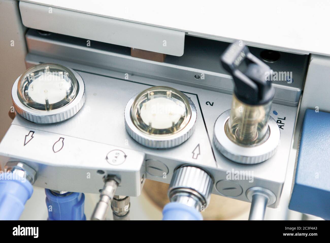 Image of medical ventilator. Hospital respiratory ventilation. Patient ...